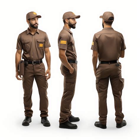 Premium Photo 3d Of Ups Driver A Diligent Ups Driver In A Brown