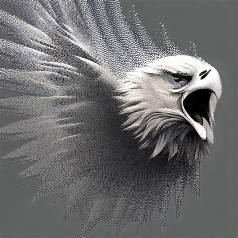 Premium Photo Particle Eagle Vector Illustration Composition