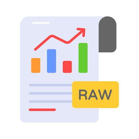 an icon of raw data file in trendy style isolated on white background