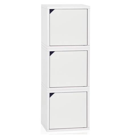Way Basics Eco Stackable Connect Storage Finish White Type Cube Doors