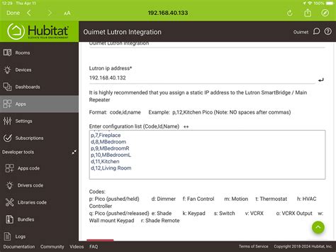 Lutron Integration Issue Devices Hubitat