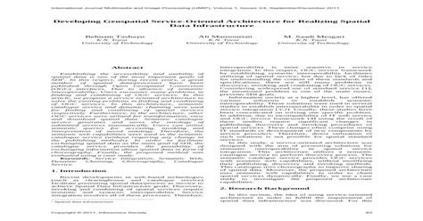Pdf Developing Geospatial Service Oriented Architecture For · Performed For Example
