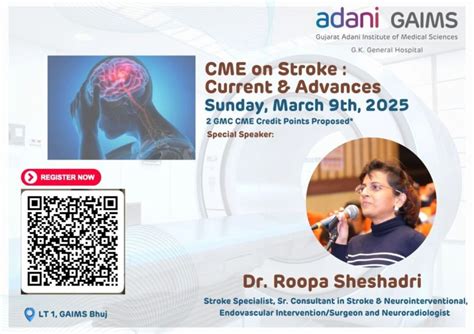 Happy To Be A Speaker On Stroke At Gujarat Adani Institute Of Medical
