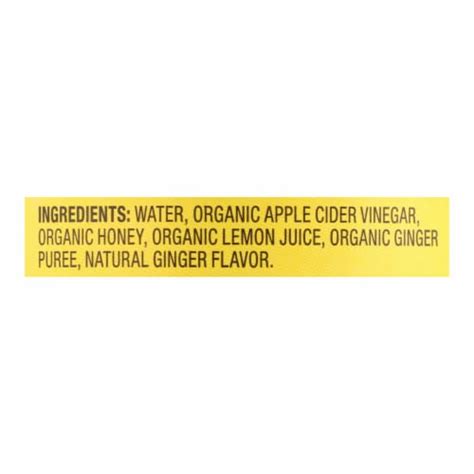 Bragg Apple Cider Vinegar Ginger Lemon Honey Refresh Case Of 12 16 Oz