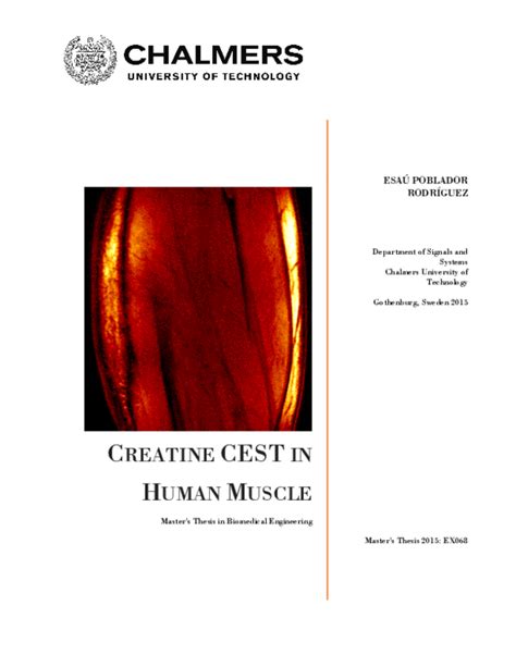 Pdf Creatine Cest In Human Muscle