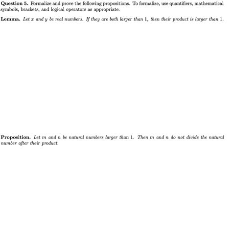 Solved Question Formalize And Prove The Following Chegg