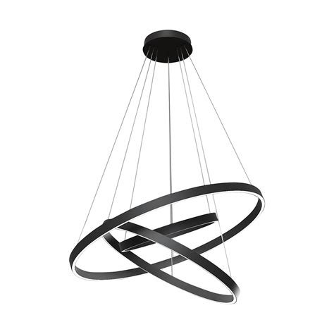 Maytoni Rim LED lámpara colgante aros negro Lampara es