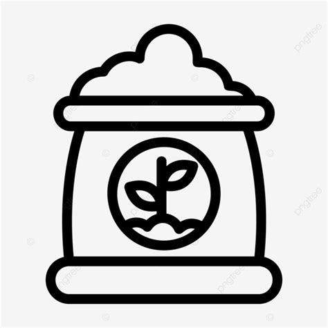 Fertilizer Line Icon Vector Fertilizer Icon Agriculture Drone Png