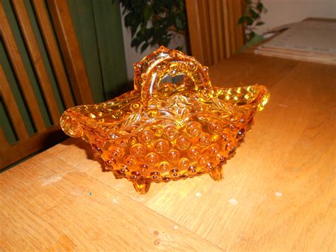 Amber Depression Glass Basket Collectors Weekly