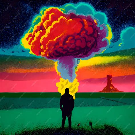 Premium Photo Artwork Of People Or Person Standing On A Field