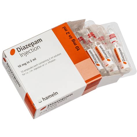 Agd020 Diazepam Injection B P 10mg2ml Ampoules