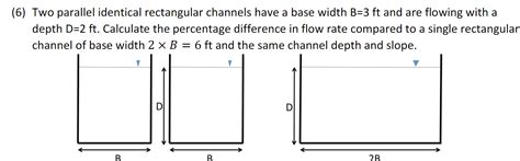 Solved Two Parallel Identical Rectangular Channels Have Chegg Com