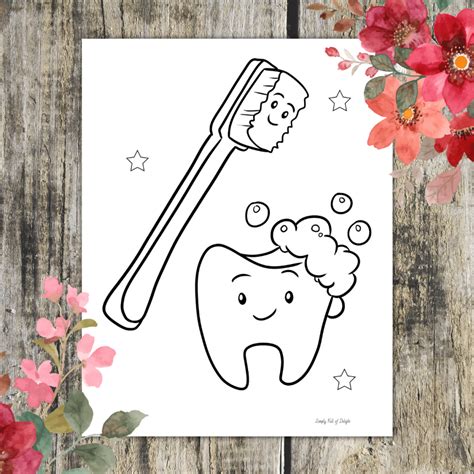Tooth Coloring Page Printable Furtive Printable