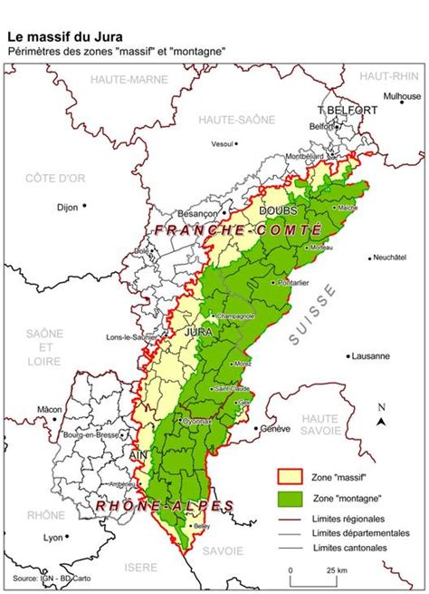 Carte Du Massif Jura Voyage Carte Plan