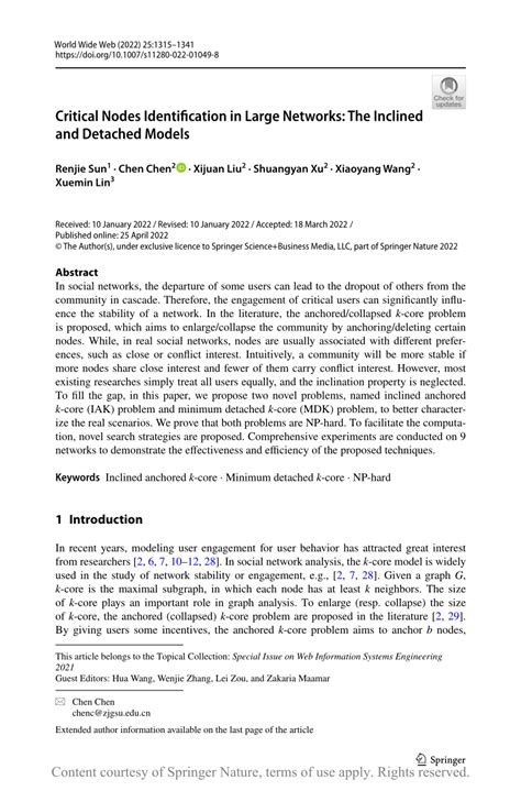 Critical Nodes Identification In Large Networks The Inclined And