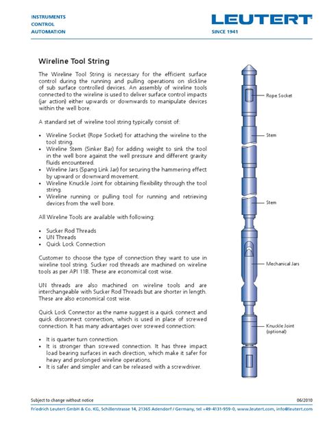 Slickline Tools Catalog En Web Pdf Pdf
