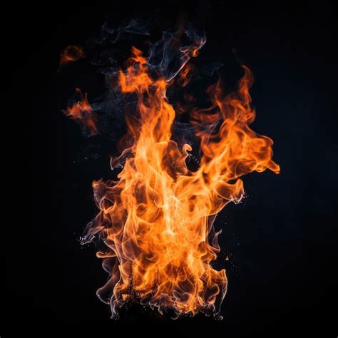 Premium Photo Fire Red And Yellow Thermal Energy At The Fuel Point