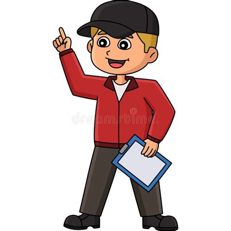 Baseball Coach Cartoon Colored Clipart Stock Vector Illustration Of