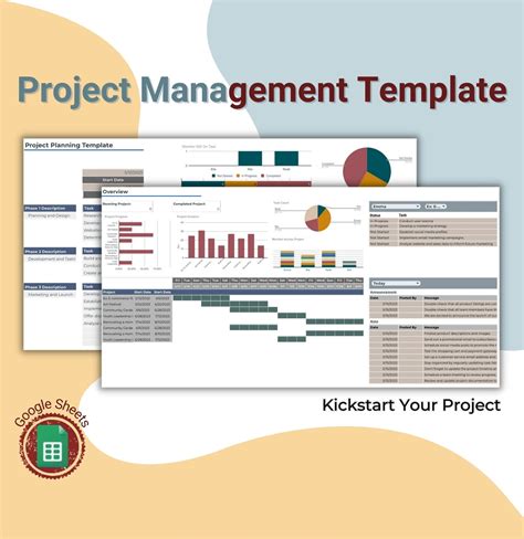 Project Management Template Manage And Plan Projects And Task Spreadsheet Project Timeline