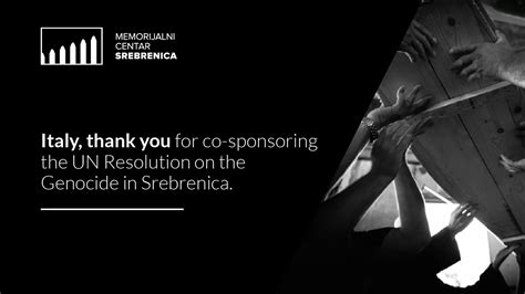Italija Jedan Od Sponzora Rezolucije O Genocidu U Srebrenici