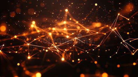 Abstract Network Connection With Glowing Points And Lines A Digital Art Image That Symbolizes
