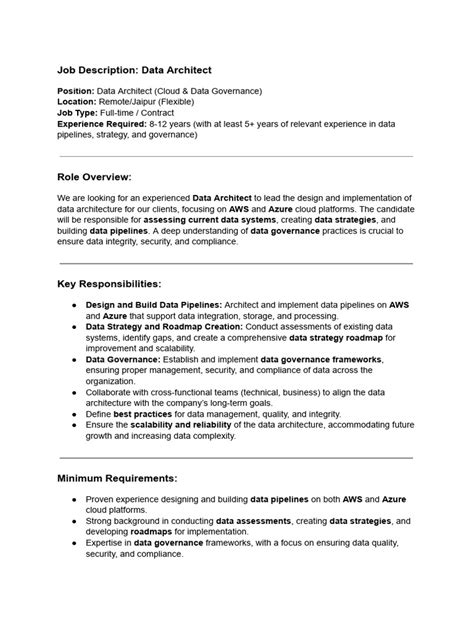 Data Architect Pdf