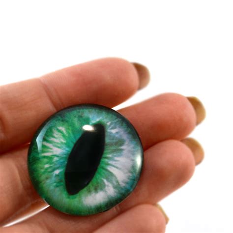 Green Cat Glass Eyes Handmade Glass Eyes