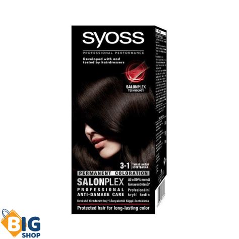 Фарба за коса Syoss 3 1 Dark Brown Биг Шоп