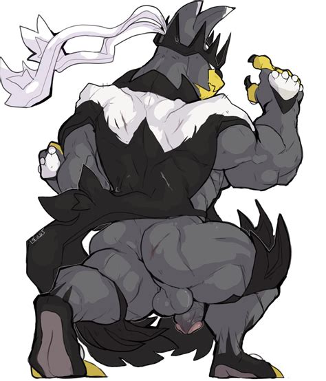 Rule 34 Anthro Ass Backsack Balls Bara Barazoku Fighting Stance Furry