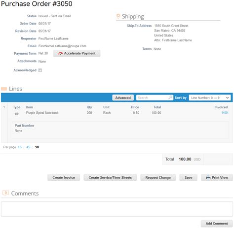 Create Or Edit An Invoice Coupa