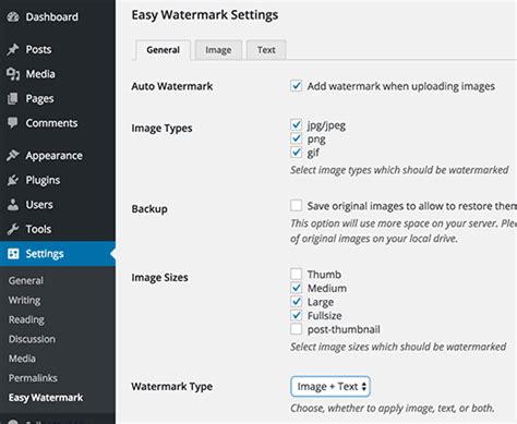 how to add watermark to images photos in wordpress site