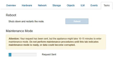 Placing An Appliance Into Maintenance Mode