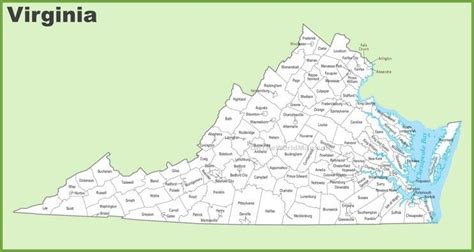 Va County Map Printable