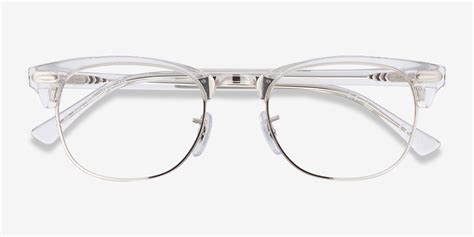 Ray Ban Rb5154 Clubmaster Browline Clear Frame Eyeglasses