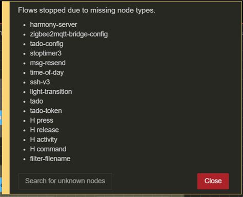 solved nodered nodes missing and unable to install from pallet after