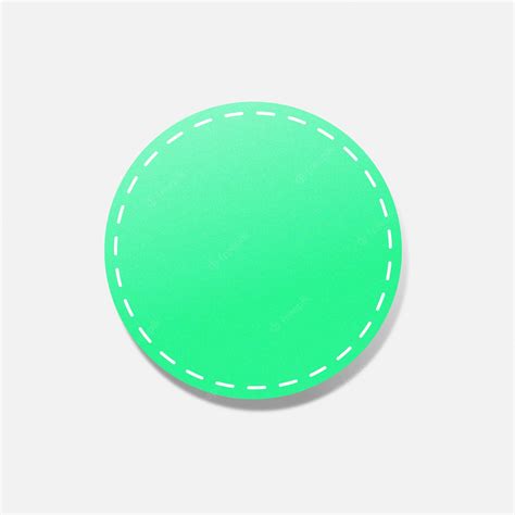 Premium Vector Round Paper Sticker Template