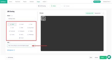 how to use qr overlay app in engage optisigns