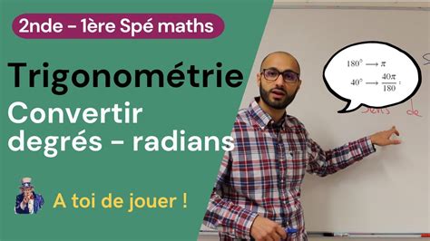 Trigonom Trie Convertir Degr S Radians Youtube