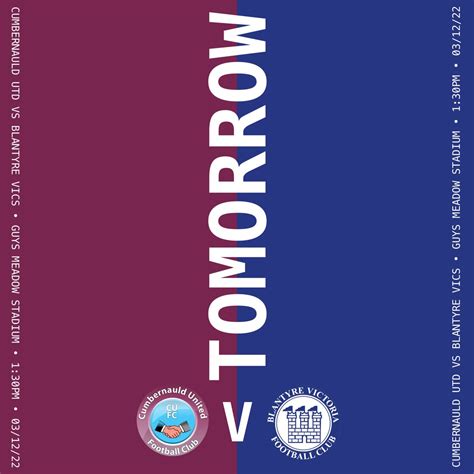 Cumbernauld United On Twitter Rt Bvfc1890 Tomorrow We Head To Guys Meadow To Face
