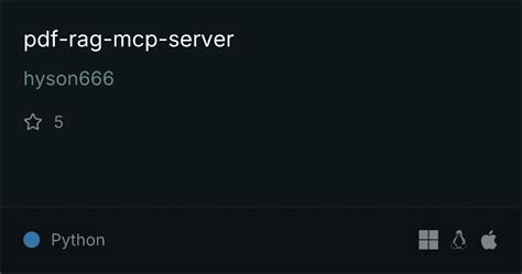 Schema Pdf Rag Mcp Server Glama