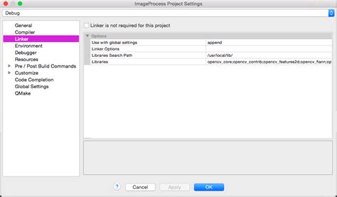 Mac Osx中使用codelite的opencv环境配置ryinlovec的博客 Csdn博客