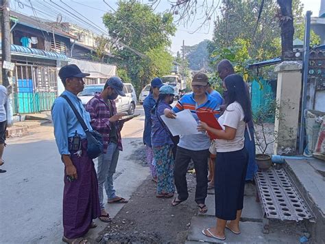 အင်းစိန်မြို့နယ်၌ သန်းခေါင်စာရင်းကောက်ယူနိုင်ရေးအတွက် အဆောက်အဦမှတ်တမ