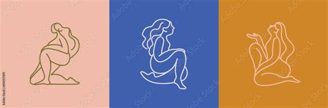 Beautiful Female Figure Vector Logo Design Template And Illustration