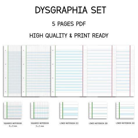 Dysgraphia Set Disgrafia Set Printable Paper Dysgraphia Etsy
