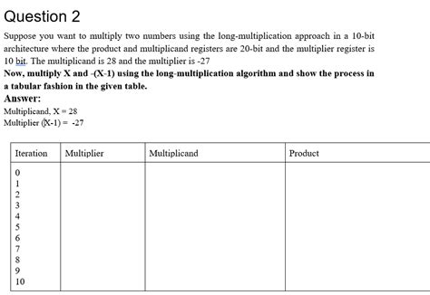 Solved Question 2 Suppose You Want To Multiply Two Numbers