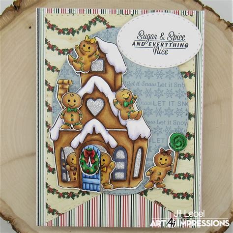Art Impressions Blog Gingerbread Cubbies Card By Jil Lebel