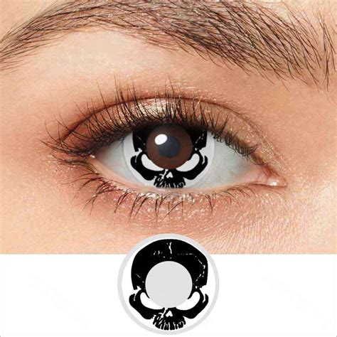 Black Skull Halloween Cosplay Contacts Lenself