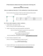 Lab 5 Implement Basic Switch Connectivity Pdf IFT 266 Introduction