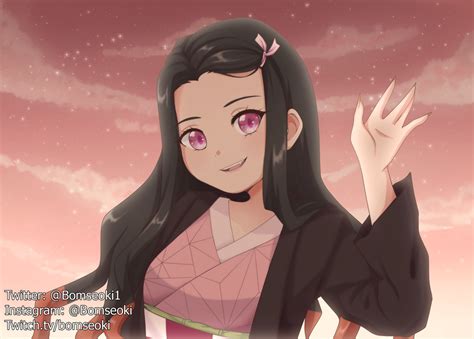 Nezuko Smile By Bomseoki On Deviantart