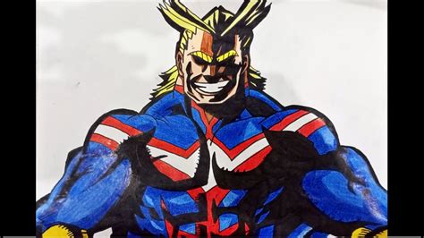 How To Draw All Might My Hero Academia Youtube